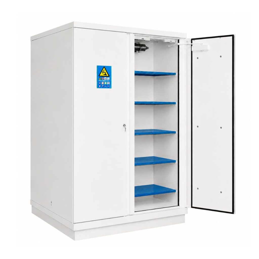 Armoire de sécurité pour BATTERIES LITHIUM 90 MIN - 2 portes avec pack ...